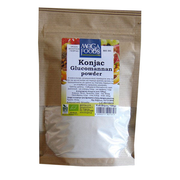 Κόντζακ (ΓΛΥΚΟΜΑΝΝΑΝΗ) σε σκόνη Konjac powder OLA-ΒΙΟ 100γρ.